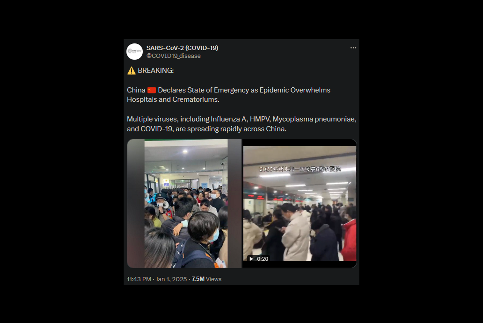 Did China announce a state of emergency due to a new epidemic? - Black ...