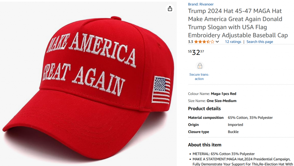 Are MAGA hats made in China? - Black Dot Research
