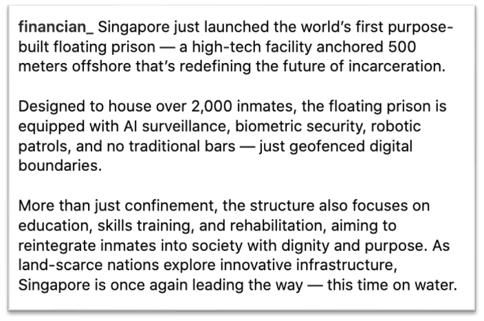 Has Singapore built the world’s first floating prison? - Black Dot Research