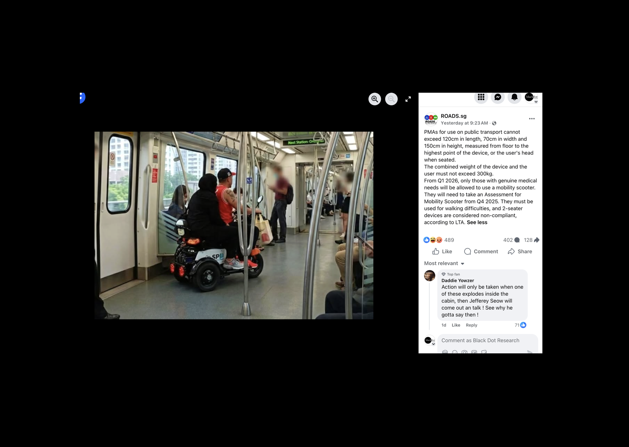 Does this image show a non-compliant PMA on the MRT? - Black Dot Research