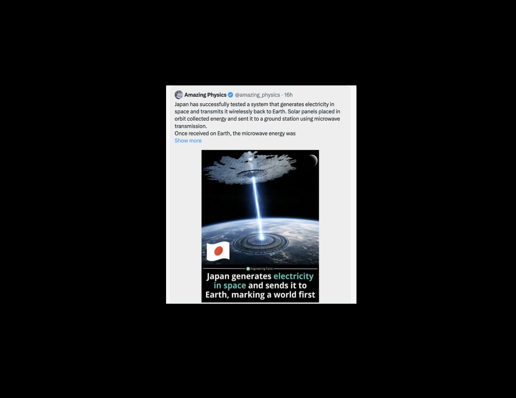 Has Japan become the first country to generate electricity in space and ...